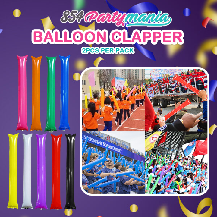2 Pcs Balloon Clapper Pong pong Sticks Cheering Balloons Party Clapper ...
