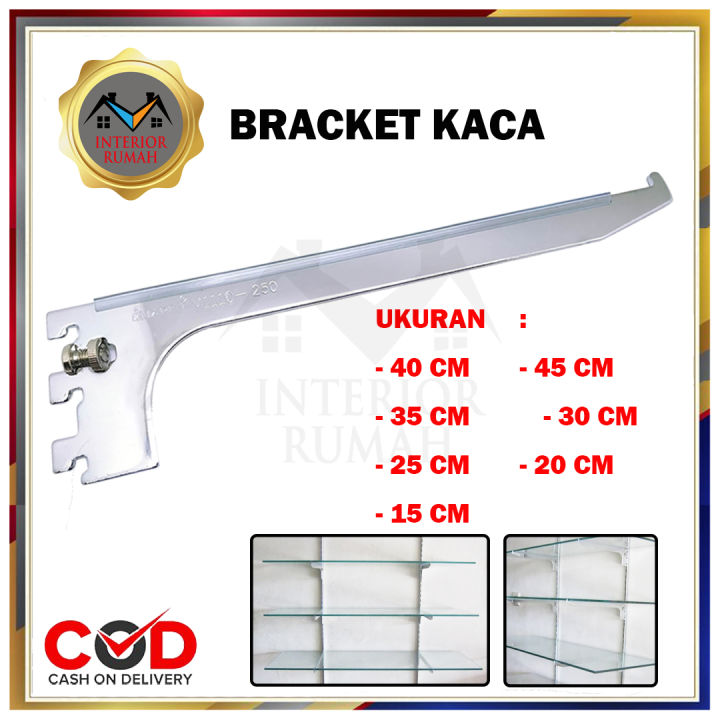Daun Bracket Kaca / Braket Kaca / Siku Braket Besi Penyangga Rak ...