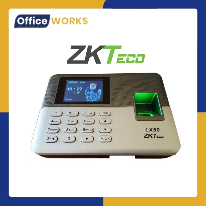 ZKTeco LX50 Biometric Fingerprint Time Attendance Machine – 2.8" TFT Display, USB Connectivity ...