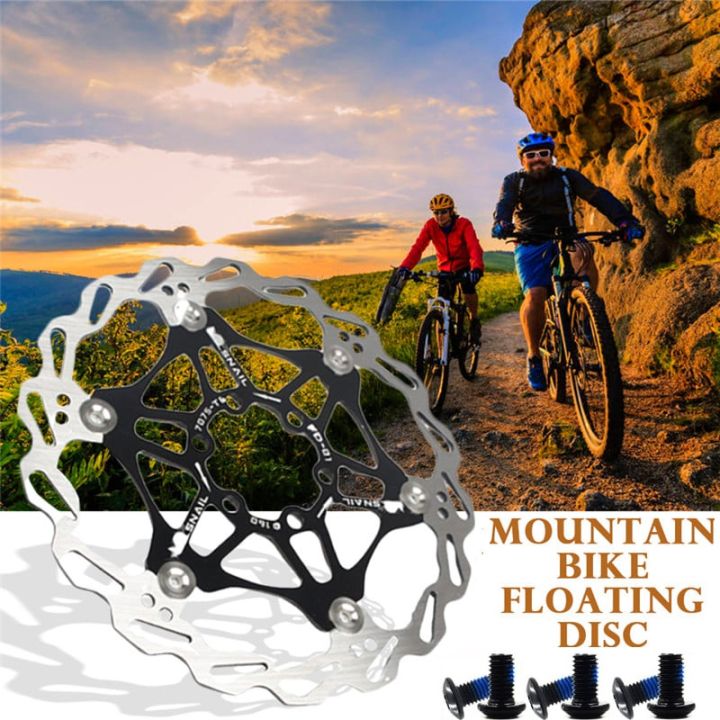 160/180MM Snail Mountain Bike Bicycle MTB Float Rotor Disc Brake With 6 ...