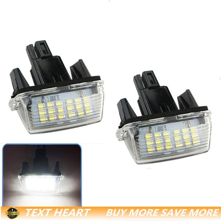 TEHE 2 PCS White LED License Plate Lights For Toyota Camry Yaris Vios ...