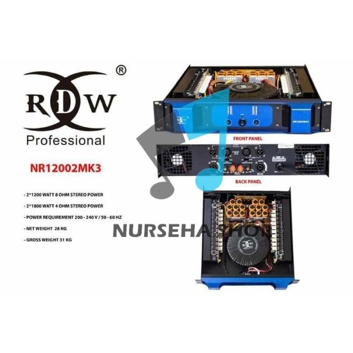 Power Amplifier RDW NR 12002 MK3 NR12002 NR12002MK3 Class H 2 | Lazada ...