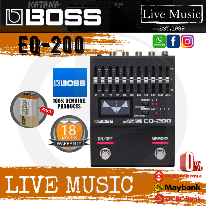 Boss EQ-200 Graphic Equalizer Pedal (EQ200) | Lazada