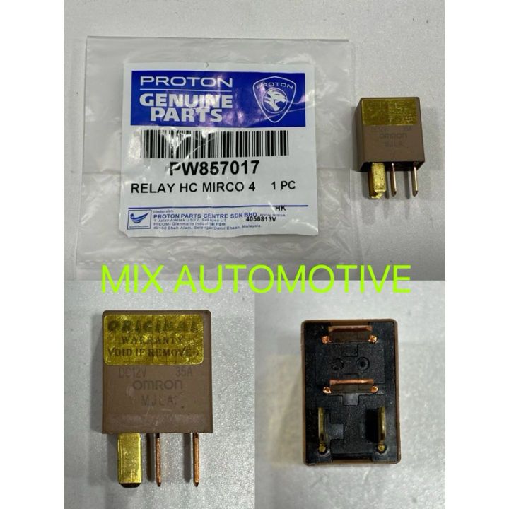 100% ORIGINAL PW857017 PROTON SUPRIMA EXORA PREVE 35A FAN MICRO RELAY ...
