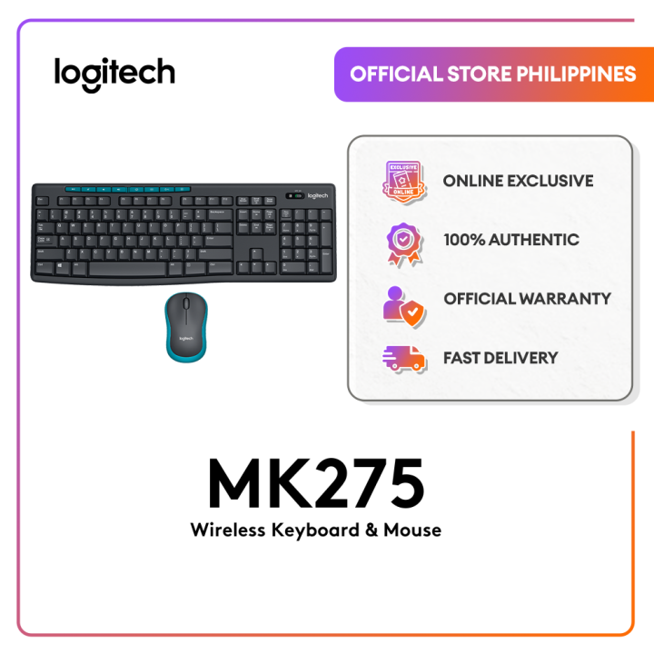 Logitech MK275 Wireless Keyboard & Mouse Combo 2.4GHz Wireless Compact ... Logitech MK275 Wireless Keyboard & Mouse Combo 2.4GHz Wireless Compact ...