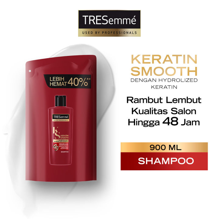 TRESemme Keratin Smooth Dengan Hydrolyzed Keratin Shampoo 900ml ...