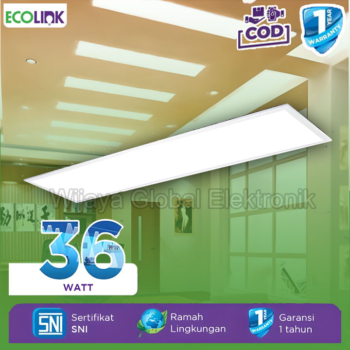 Lampu LED PANEL KOTAK ECOLINK 36 Watt 36Watt 36w W / 30cm x 120cm / 30 ...