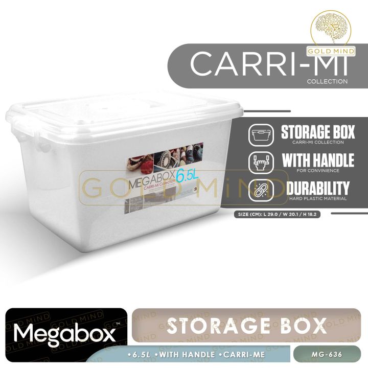 Megabox Storage Box with Handle Carri-Mi Series (6.5L,12L,18L) | Lazada PH