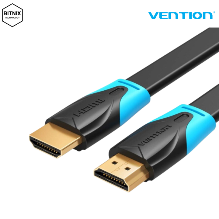 VENTION Flat HDMI Cable Black - ( 1M / 1.5M ) | Lazada