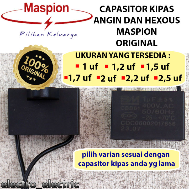 Capasitor Kipas Angin dan Hexos Maspion Original | Lazada Indonesia