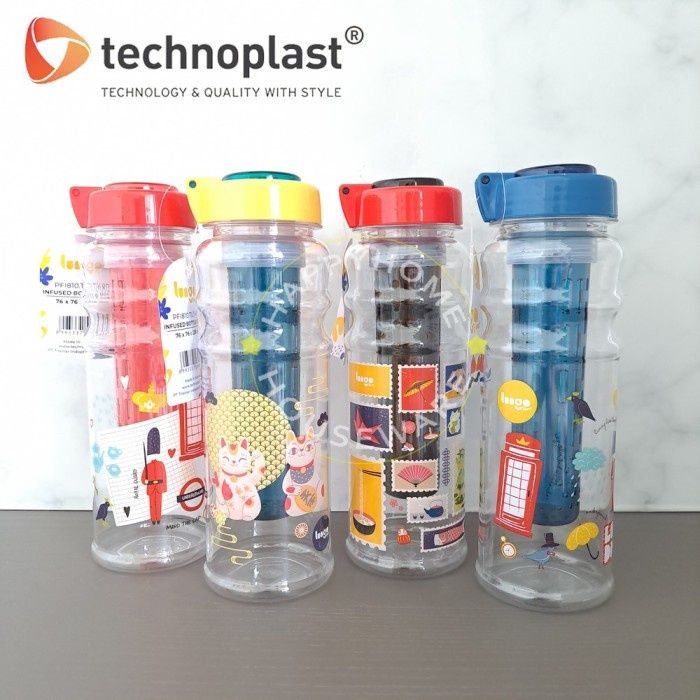 TECHNOPLAST Lungo Infused Bottle Sport 800ml | Botol Air Minum Sport ...