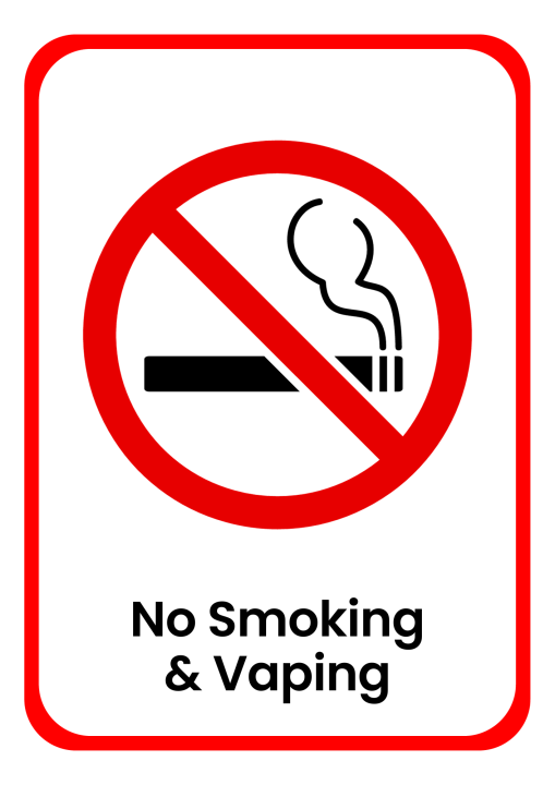 no vaping no smoking 8 X 10 inches Laminated Signage PVC Signages ...