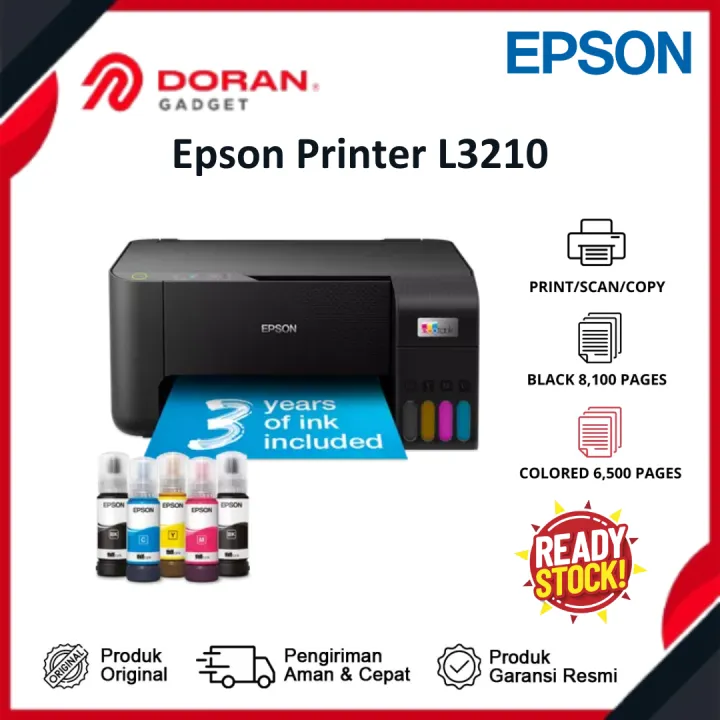 Printer Epson Ecotank L3210 All in One Print Scan Copy - Garansi Resmi ...