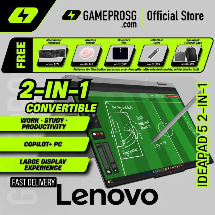 Lenovo IdeaPad 5 2-in-1 Convertible Laptop 15.3" WUXGA IPS Touch ...