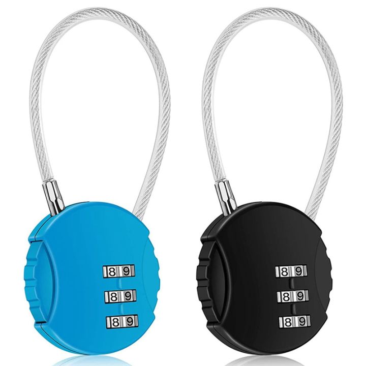 2 Pack Combination Lock 3 Digit Outdoor Waterproof Padlock for School ...