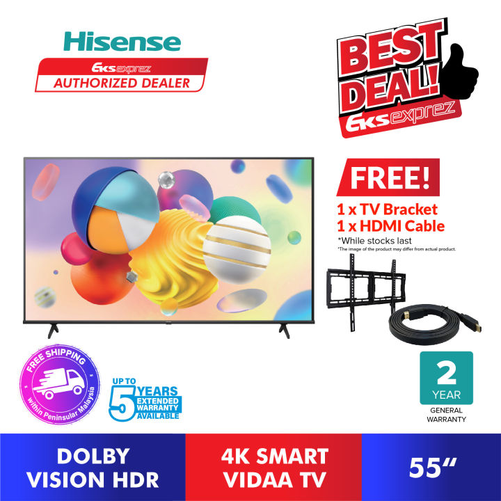 [FREE SHIP + GIFT] Hisense A6100K Series 4K UHD Smart TV, Vidaa TV (55 ...