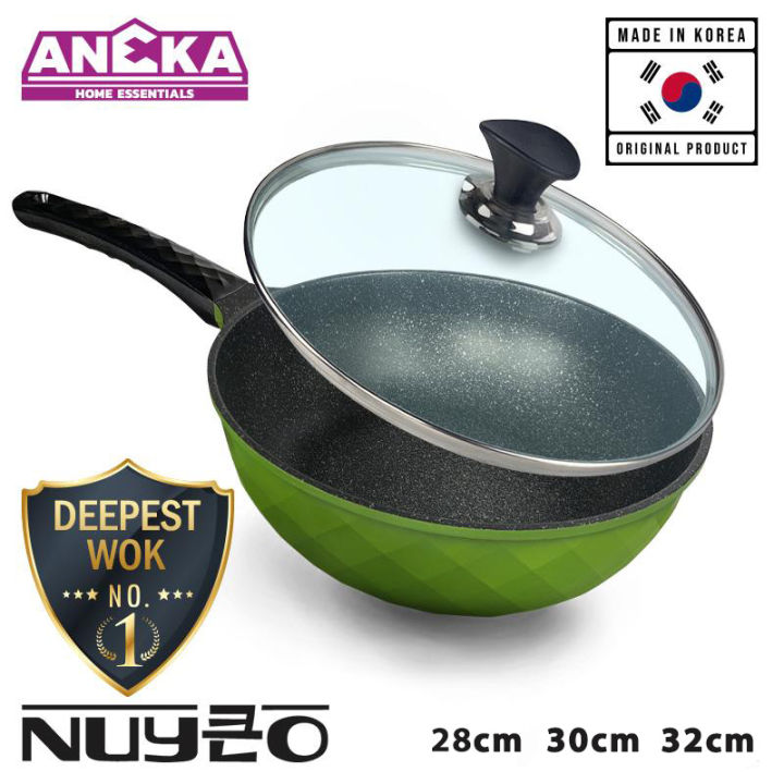 【MADE IN KOREA】NUYEO 28cm 30cm 32cm NAMU Series Non-stick Marble Plus ...