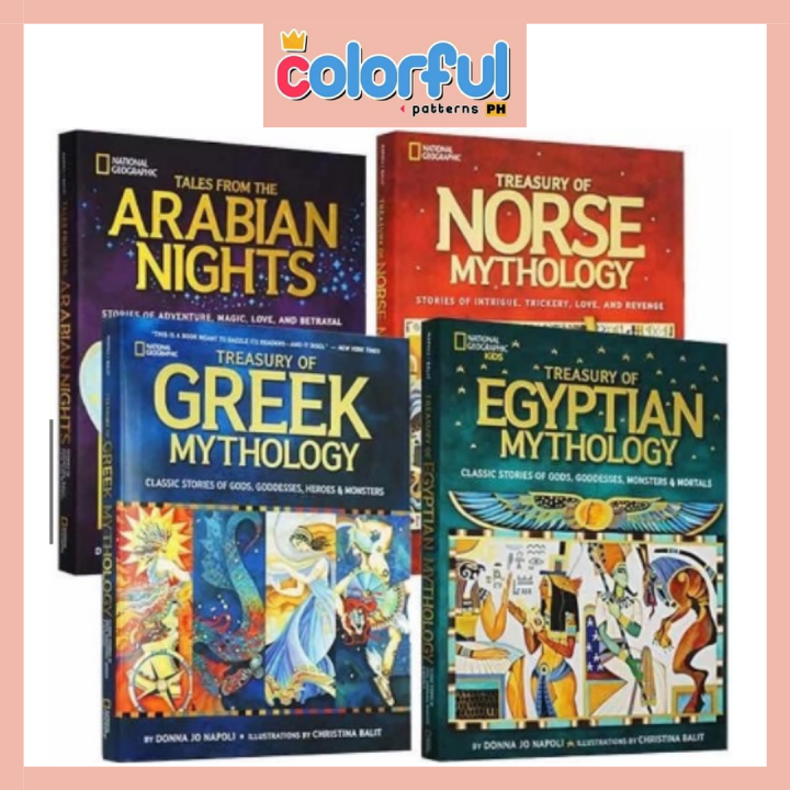 Nat Geo Greek Norse Egyptian Mythology and Arabian Nights books ...