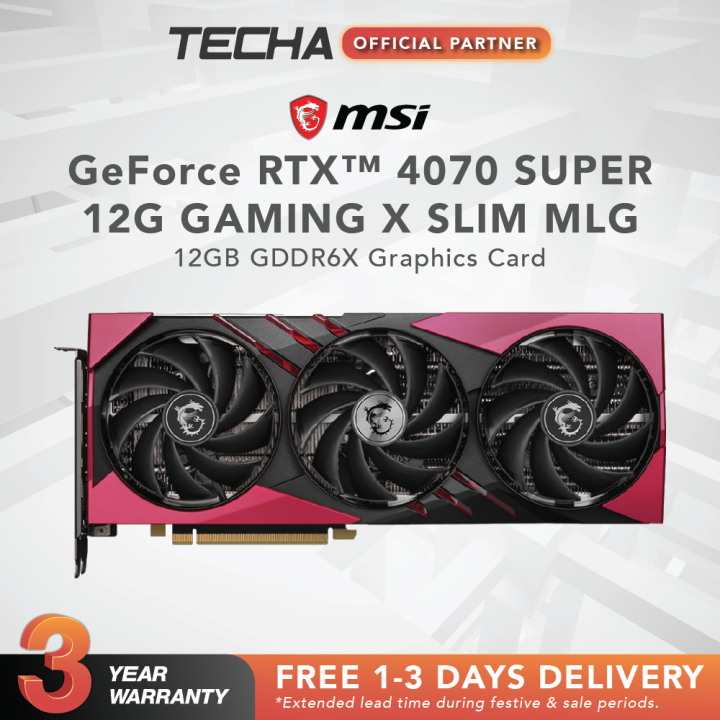 MSI GeForce RTX 4070 Super Gaming X Slim MLG | 12GB GDDR6X | Graphics Card | Lazada Singapore