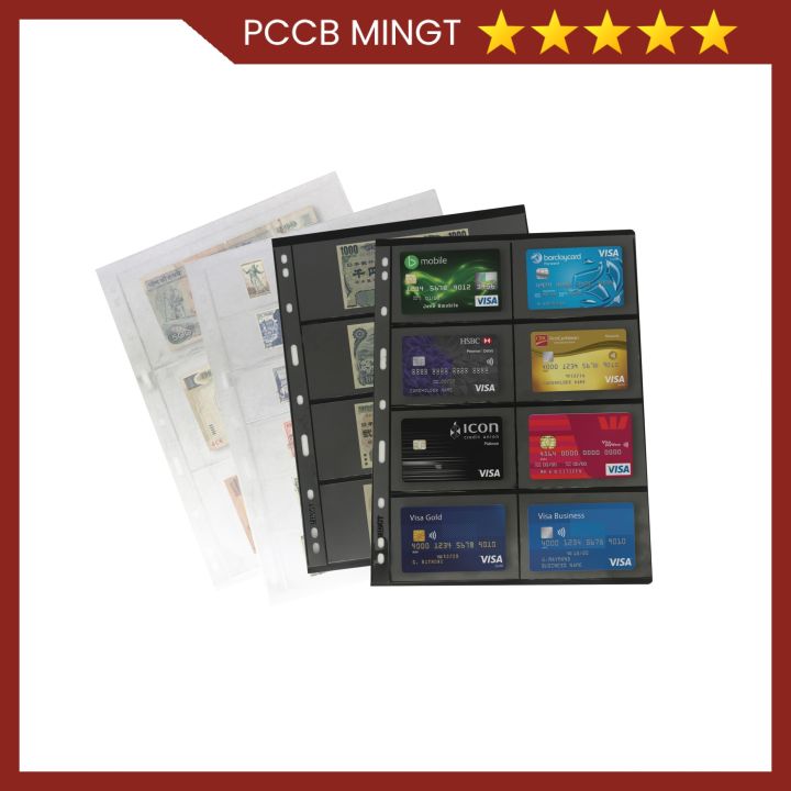 PCCB MINGT 10Pcs Standard 9-Hole Black/Transparent Inner Sheets Stamp ...