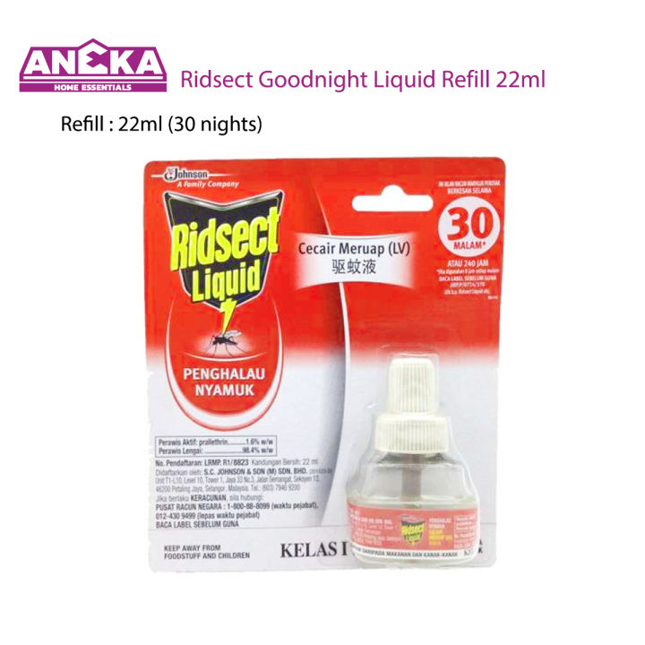Ridsect Goodnight Liquid REFILL 22ml (30 Nights) Ubat Nyamuk | Lazada