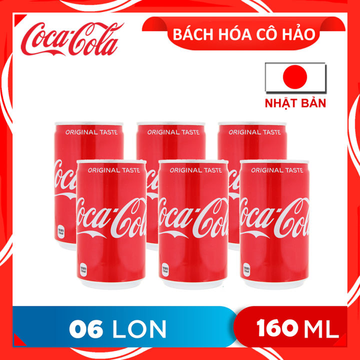 COMBO 6 LON NƯỚC NGỌT VỊ TRUYỀN THỐNG ORIGINAL TASTE COCA COLA NHẬT BẢN 160ML | Lazada.vn