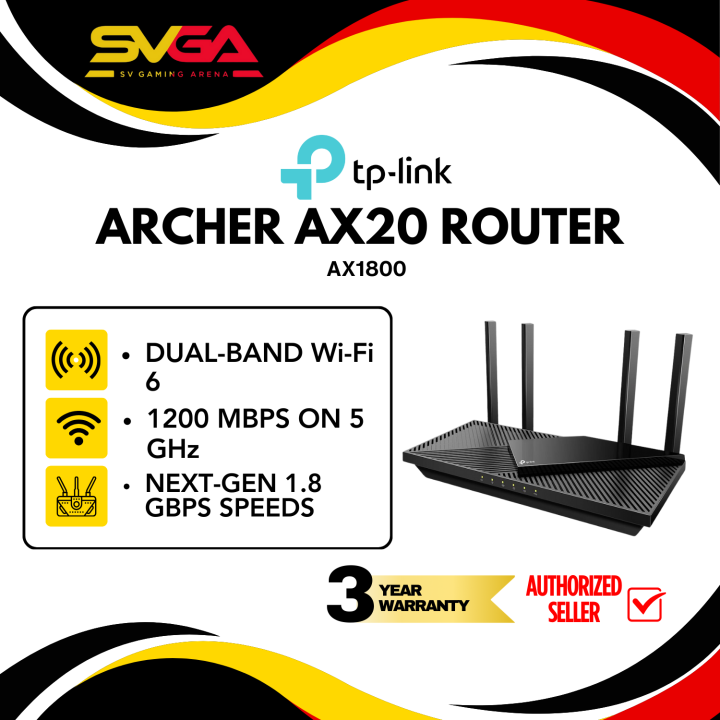 Tp-link Archer AX20 Router | AX1800 Dual-Band Wi-Fi 6 Router | Lazada PH