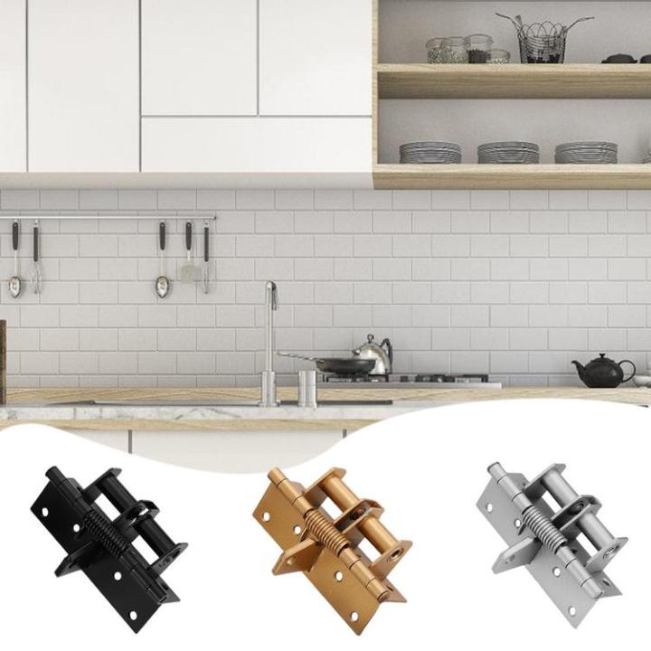 Door Hinges 4 Inch Spring Hinge Self-Closing Door Hinge Adjustable Door ...