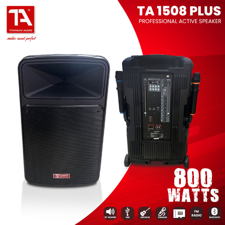 TITANIUM AUDIO TA-1508 PLUS / Professional Active Speaker 800w ...