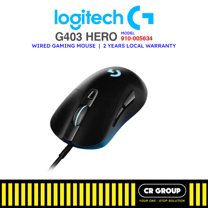 Logitech G G403 - Hero Wired RGB Gaming Mouse - HERO 25K Sensor ...