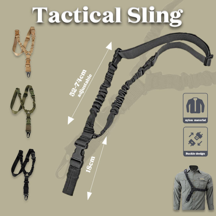 local delivery！nylon Tactical Sling Adjustable shoulder strap Bungee ...