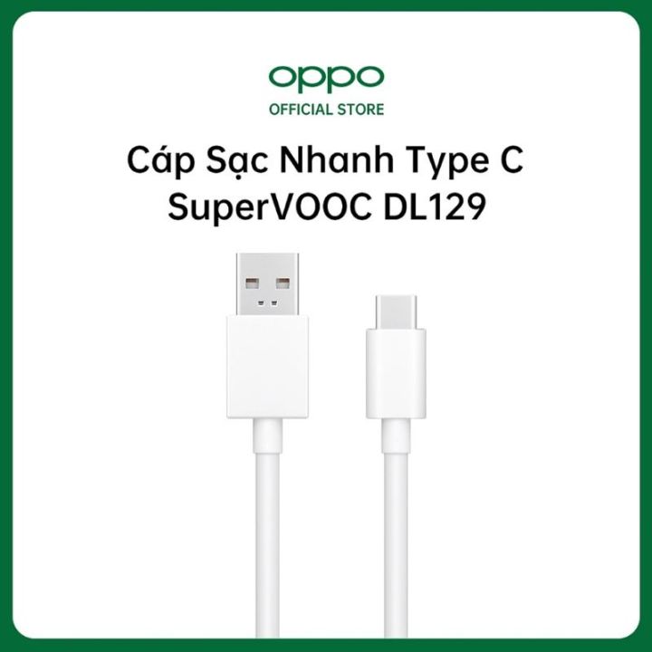 Cáp Type C SuperVOOC 1m OPPO DL129 Trắng | Lazada.vn