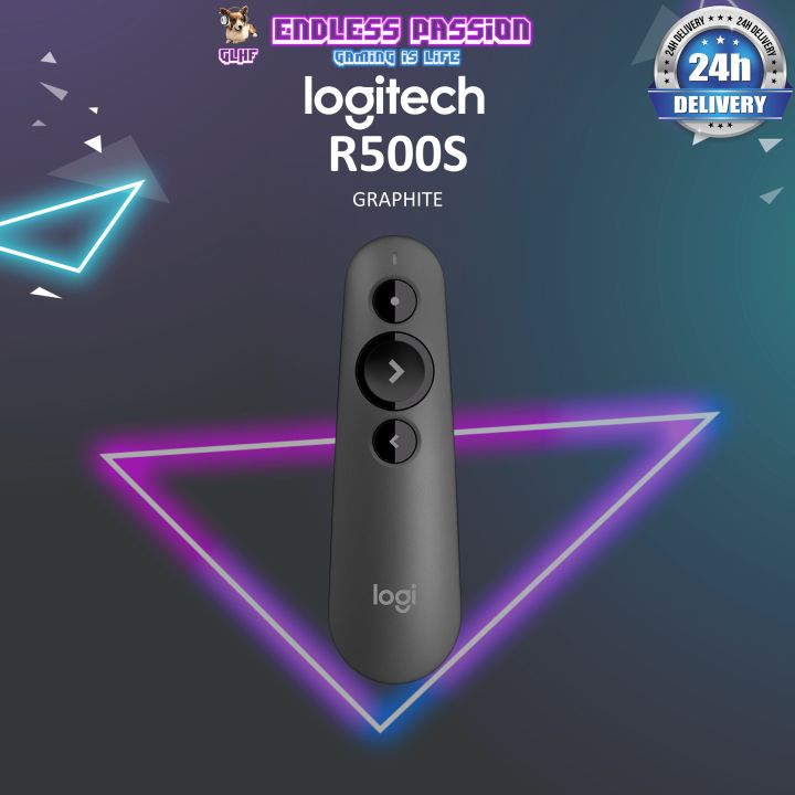 Logitech R500s Laser Presentation Remote Clicker with Dual Connectivity ...