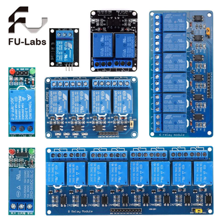 5V 12V 24V 1 2 4 6 8 Way Channel Relay Module with Optocoupler Low level AC 240V DC 30V for ...