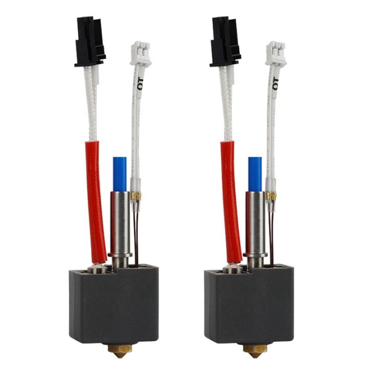 2sets Hot End Kit for KP3S V1 24V 60W 0.4mm Brass Nozzle Thermistor ...