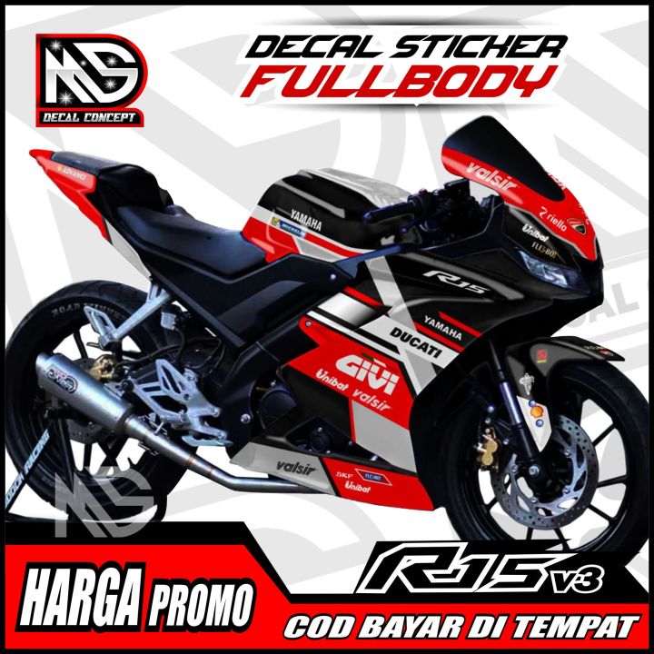 (BISA COD) Decal R15 V3 Full Body Stiker R15 V3 Full Body Dekal R15 V3 ...