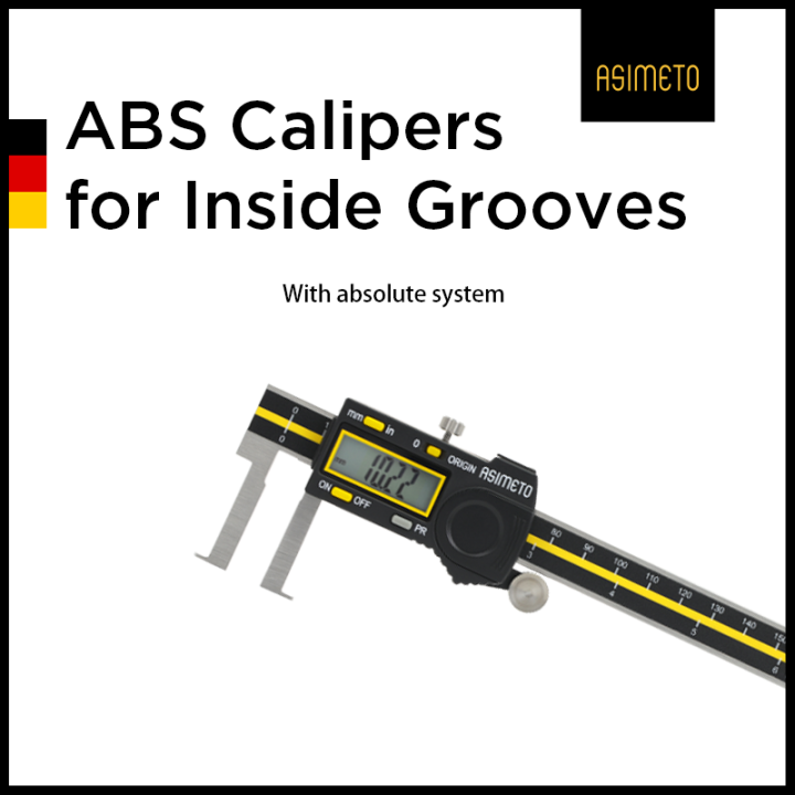 ASIMETO ABSOLUTE DIGITAL CALIPER FOR INSIDE GROOVES, PRESET FUNCTIONS ...