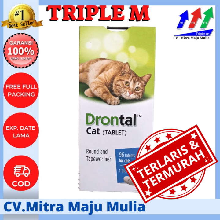 Drontal Obat Cacing Kucing 1 TABLET TRIPLE M - Obat Drontal Bayer ...