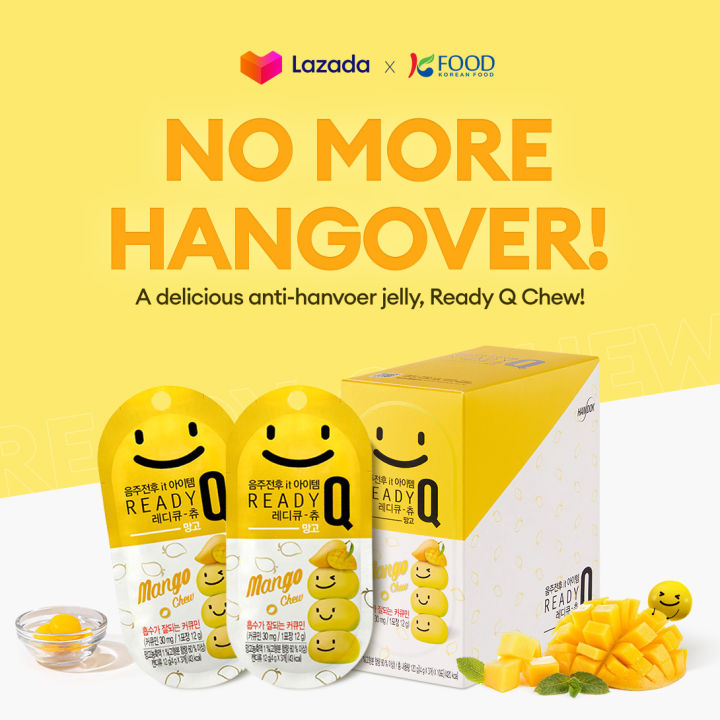 [Handok] ReadyQ Chew Mango Flavor 120g(12g*10ea) / anti-hangover / hangover cure jelly | Lazada