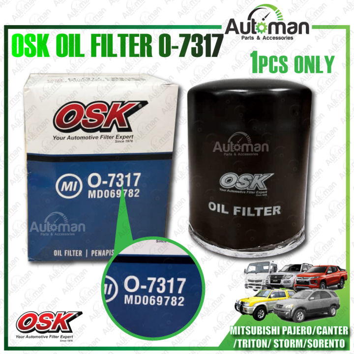 [ CLEARANCE STOCK ] OSK O-7317 Engine Oil Filter Mitsubishi Pajero ...