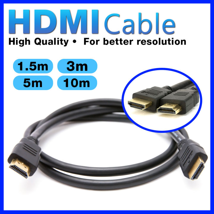 HDMI Cable 1.5m 3m 5m 10m / High Quality Cable / HDMI to HDMI | Lazada PH