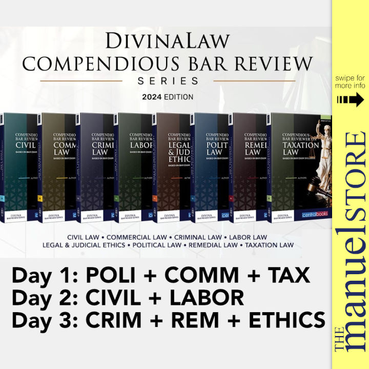 Compendious Set (2024) Bar Reviewer on - Divina, Criminal Civil Ethics ...