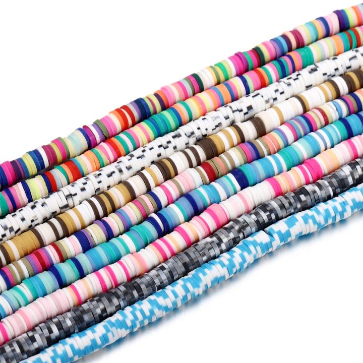 St.kunkka 6mm Soft Polymer Clay Beads Flat Round Clay Loose Beads ...