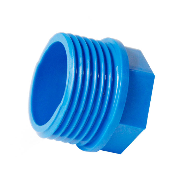 1/2" 3/4" 1" BSP Male Thread End Cap Plug Blue PVC Tube Joint Pipe ...