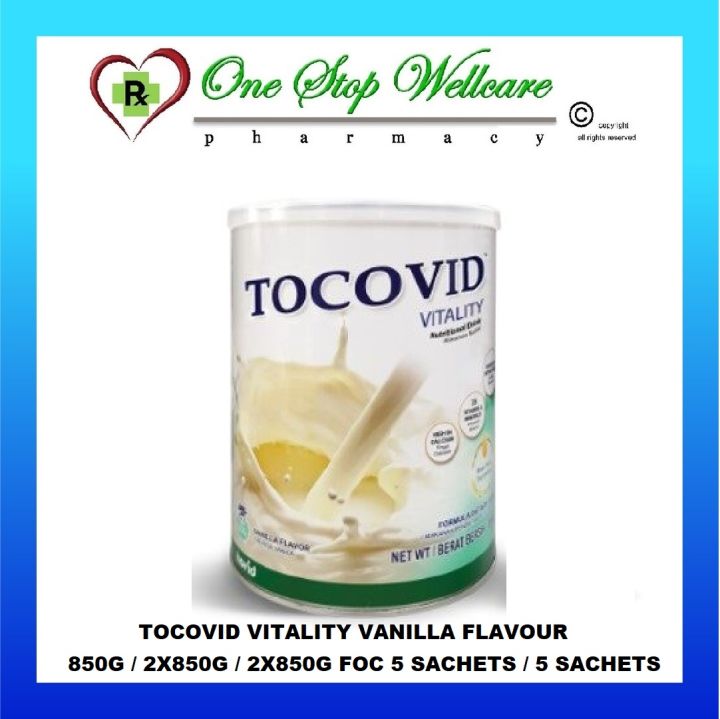 TOCOVID VITALITY VANILLA FLAVOUR 850G / 2X850G / 2X850G FOC 5 SACHETS ...