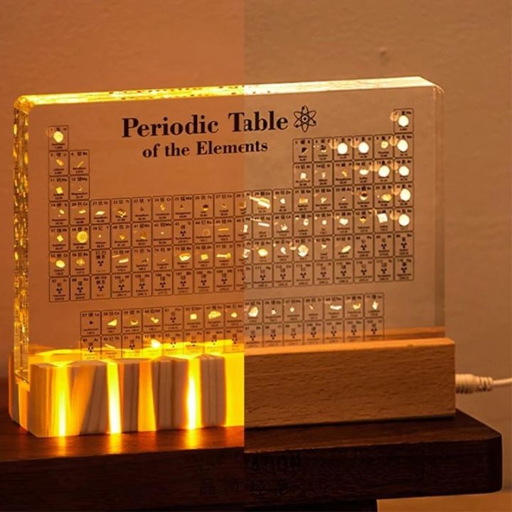 【Ridie】 Periodic Table With Wooden Base Letters Decoration Teachers Day ...