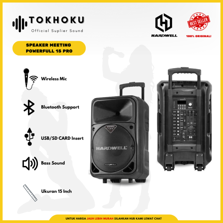 Hardwell Speaker Portable Meeting Ukuran 15 Inch Hardwell Turbovoice 15