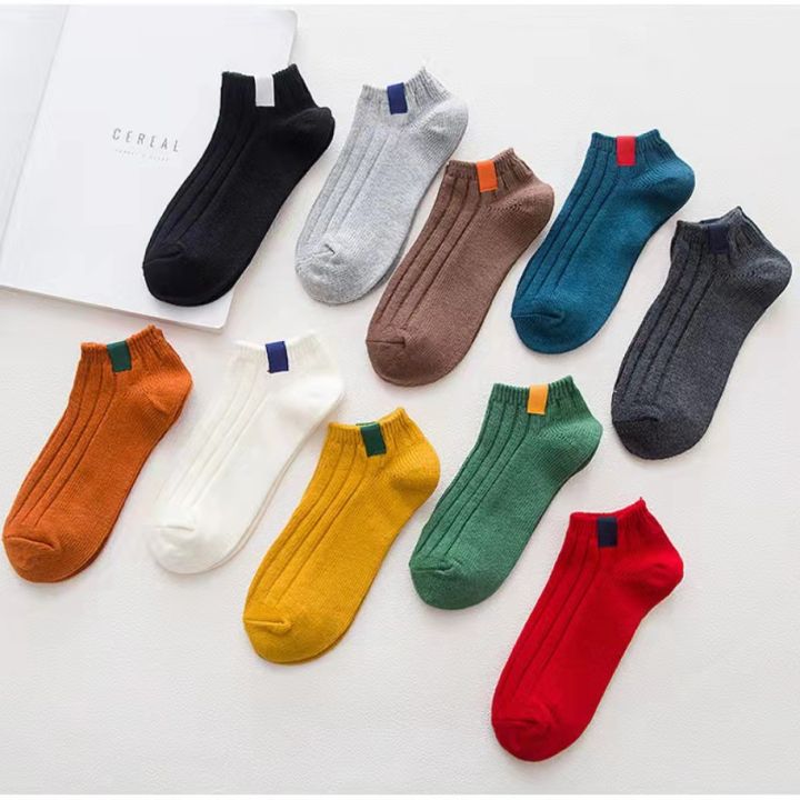 TWINKLE FASHION Korean Cute Socks Breathable Iconic Ankle Socks Cotton ...