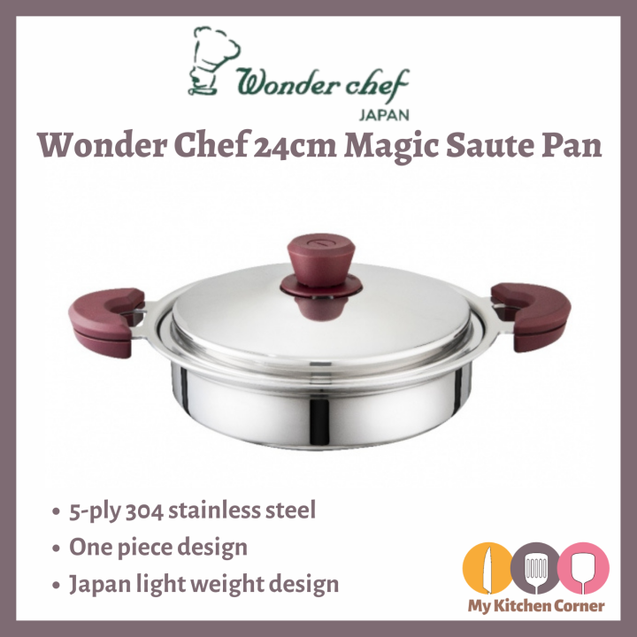 (READY STOCK) WONDERCHEF 24cm Stainless Steel Magic Saute Pan 24cm ...