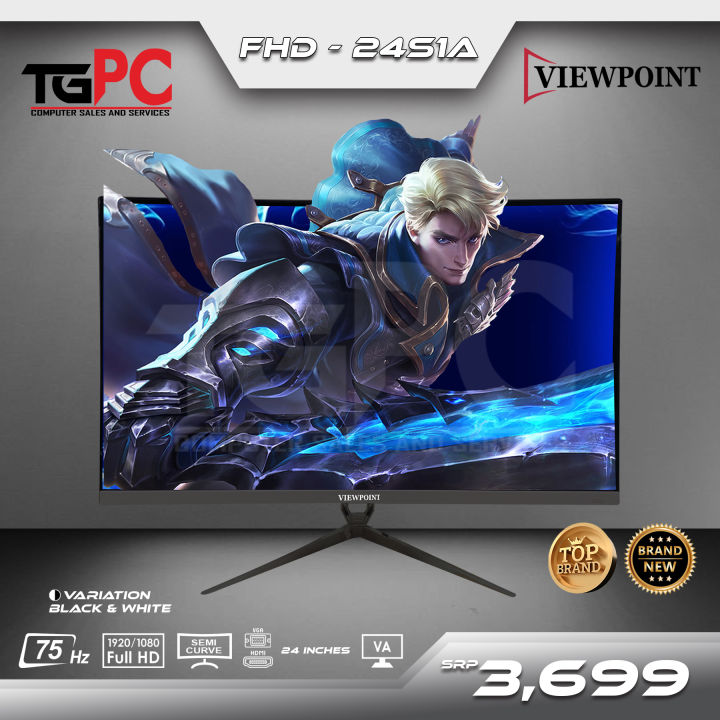 Viewpoint 24inch 75hz FHD-S1A VA Semi Curve Frameless Gaming Monitor ...